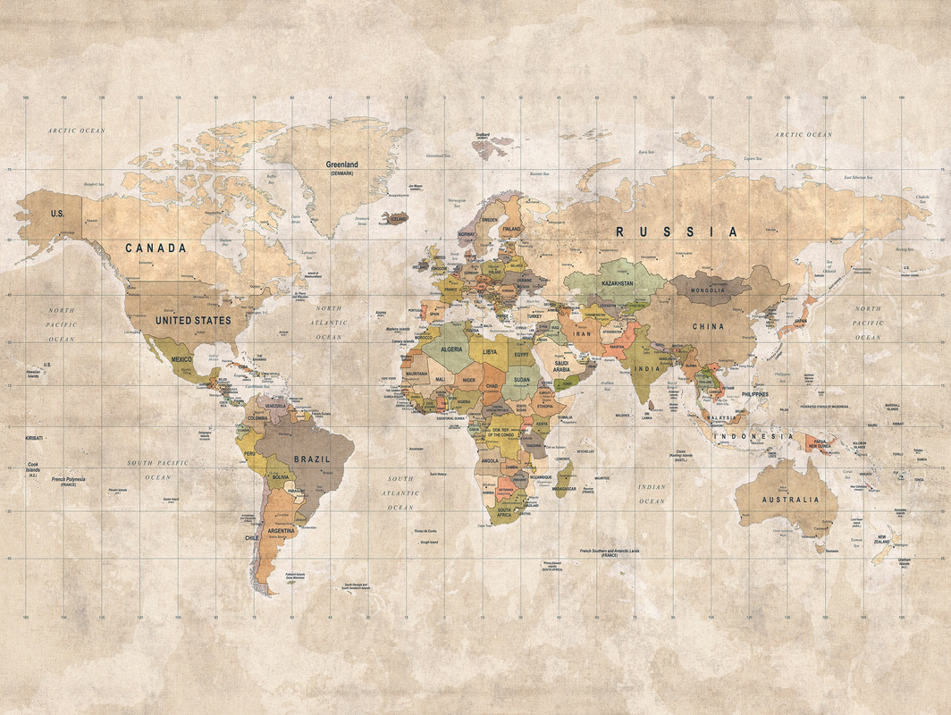 Tapeta Mural ML3001 World Map | TAPETY \ WZORY, MOTYWY, PRZEZNACZENIE ...